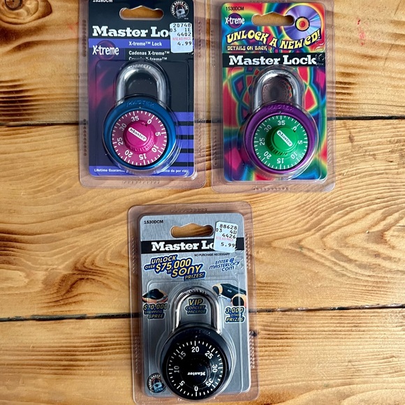 Master Lock | Other | Master Lock Bundle From The Early 200s Y2k | Poshmark